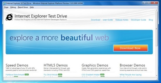 Internet Explorer 10 Platform Preview 1 is Out